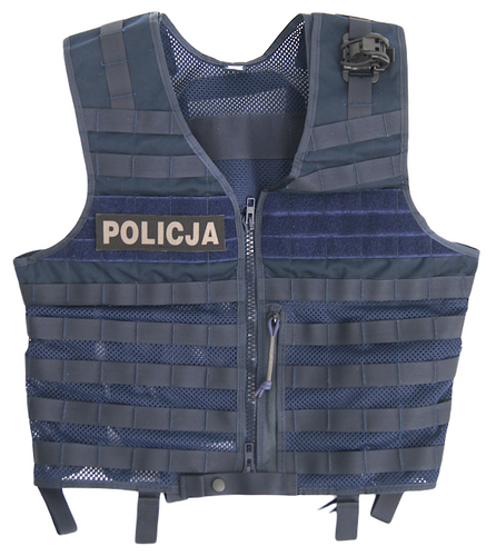 Kamizelka policyjna taktyczna czarna, z siatki | Sklep Sortmund